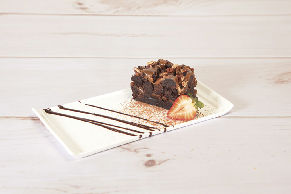 Rockslide Brownie Plating - Sweet Street Desserts